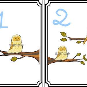 Number Wall Cards, Bird Theme, Preschool, Toddler, Pretty Numbers, Bird ...