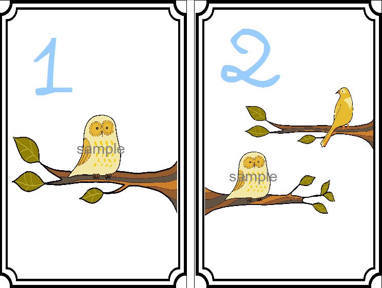 Number Wall Cards, Bird Theme, Preschool, Toddler, Pretty Numbers, Bird ...