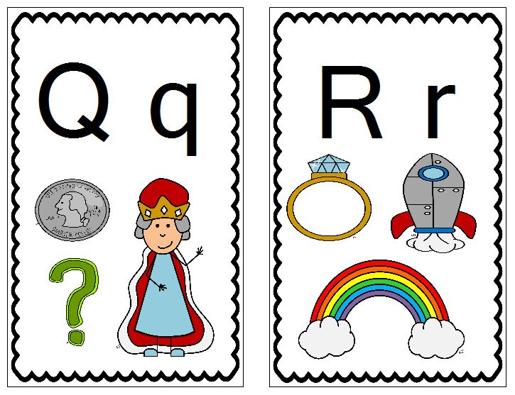 Alphabet Wall Cards, Preschool, Kindergarten, Abc's Flashcards, Letters ...