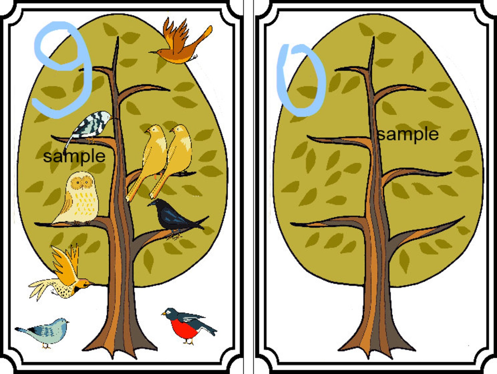 Number Wall Cards, Bird Theme, Preschool, Toddler, Pretty Numbers, Bird ...