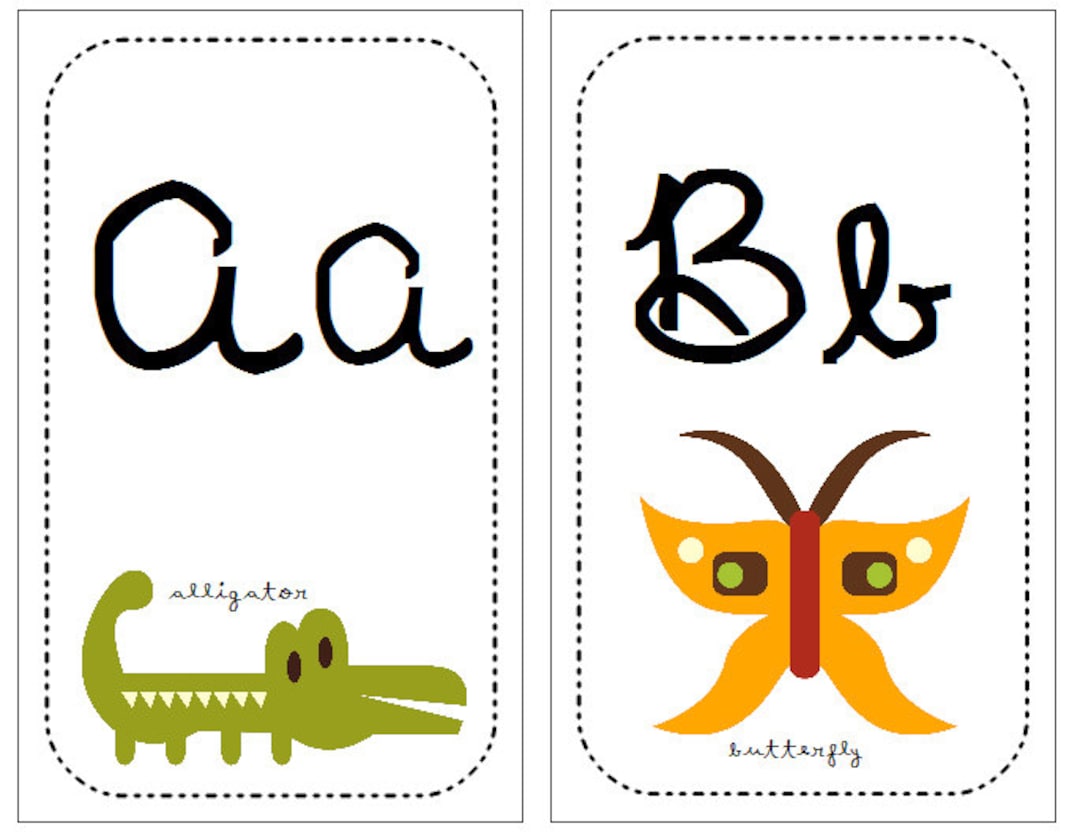 Cursive Alphabet Wall Cards, Flashcards Classroom Elementary ...