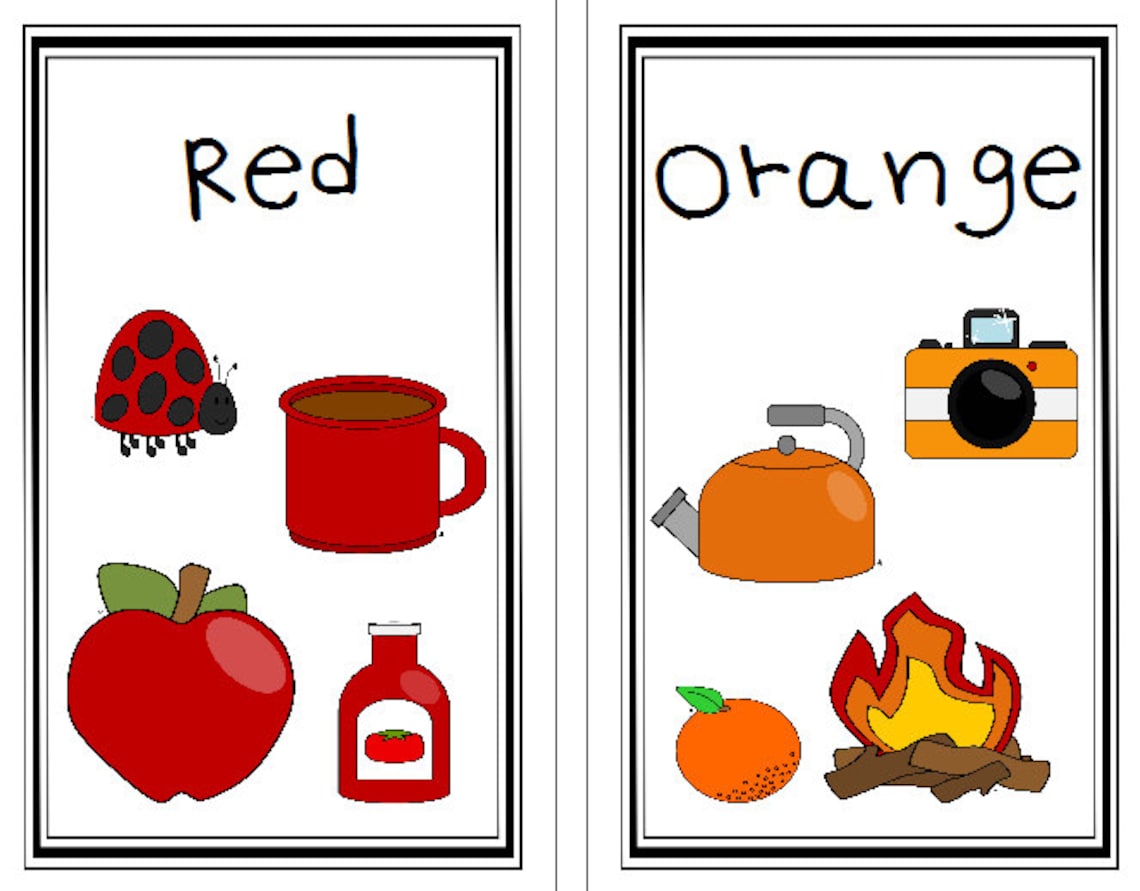 Color Wall Cards, Flashcards, Preschool, Kindergarten - Etsy