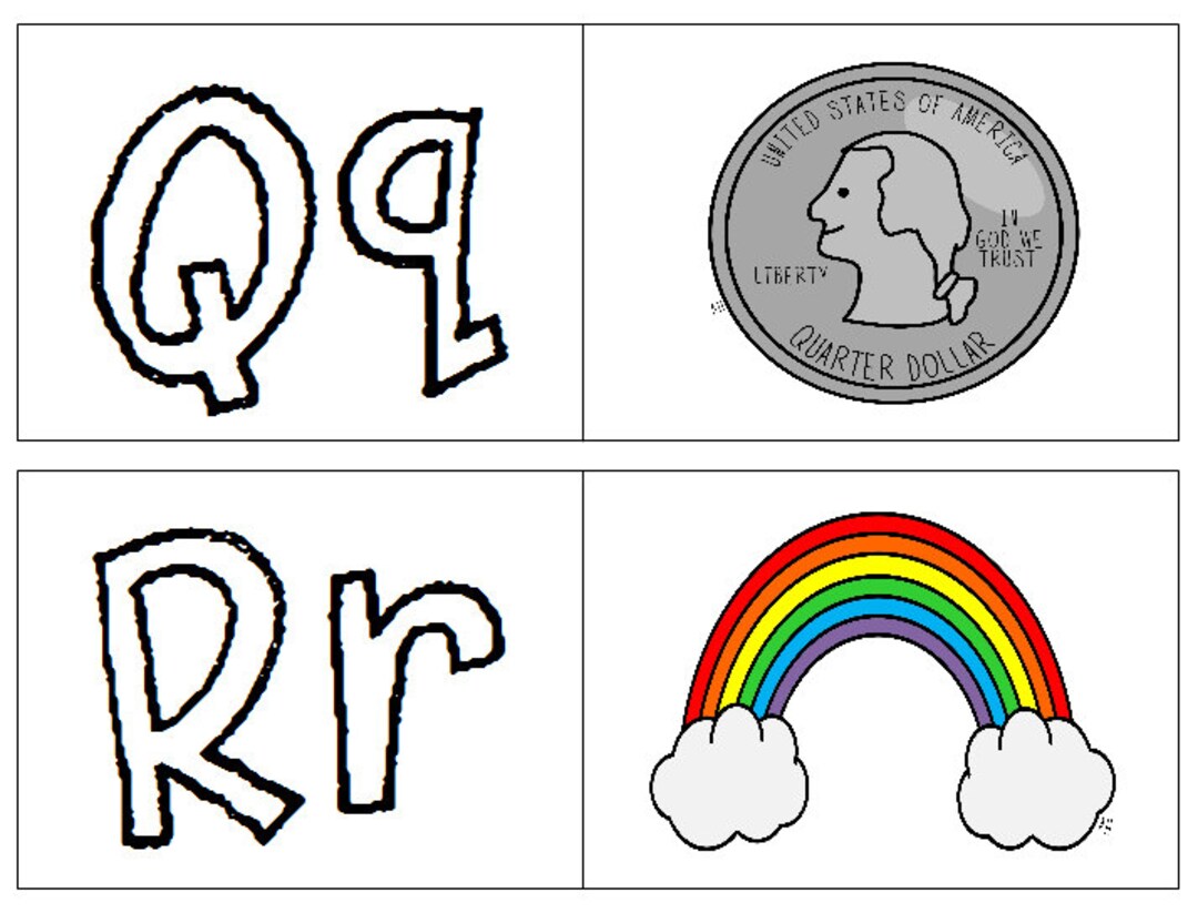 Alphabet Puzzle Cards, ABC Matching, Alphabet Beginning Sounds Cards - Etsy