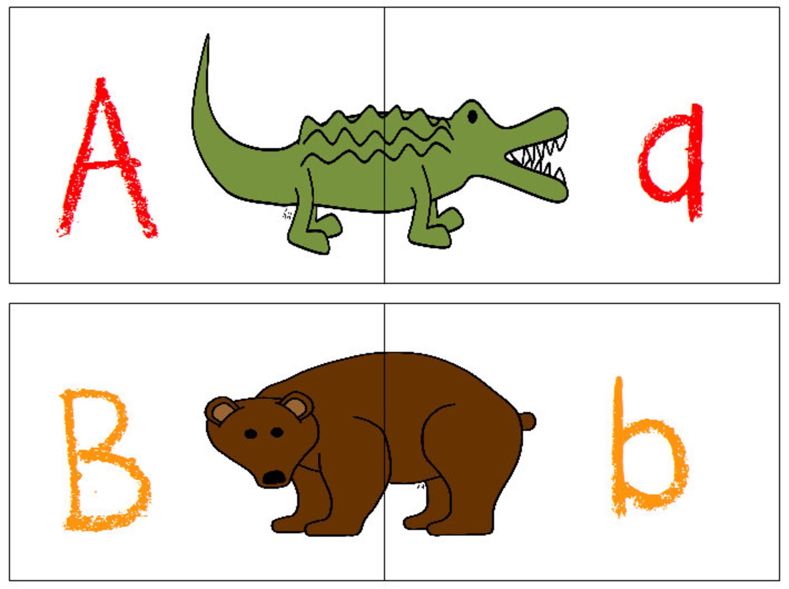 Alphabet Puzzle Cards, ABC Matching, Alphabet Beginning Sounds Cards - Etsy