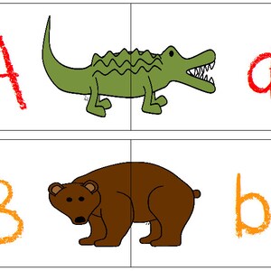 Alphabet Puzzle Cards, ABC Matching, Alphabet Beginning Sounds Cards - Etsy