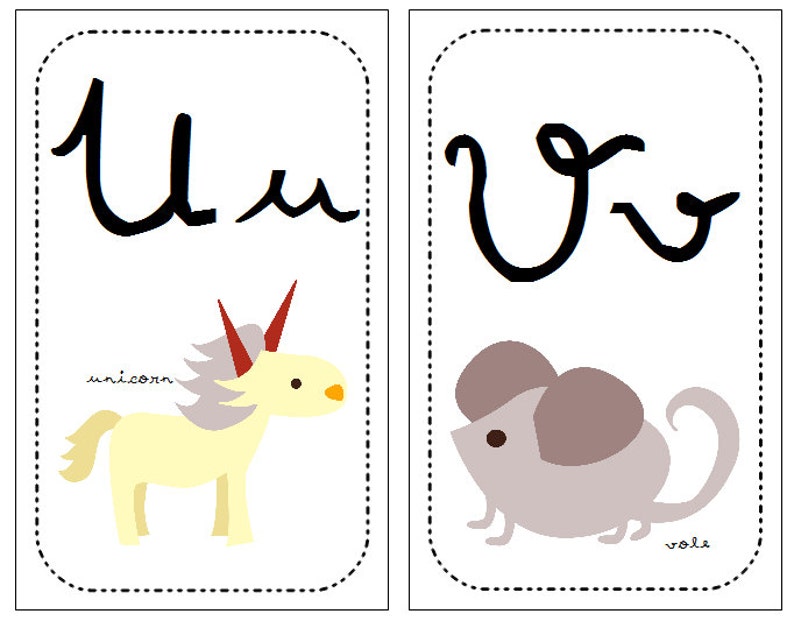 Cursive Alphabet Wall Cards, Flashcards Classroom Elementary ...