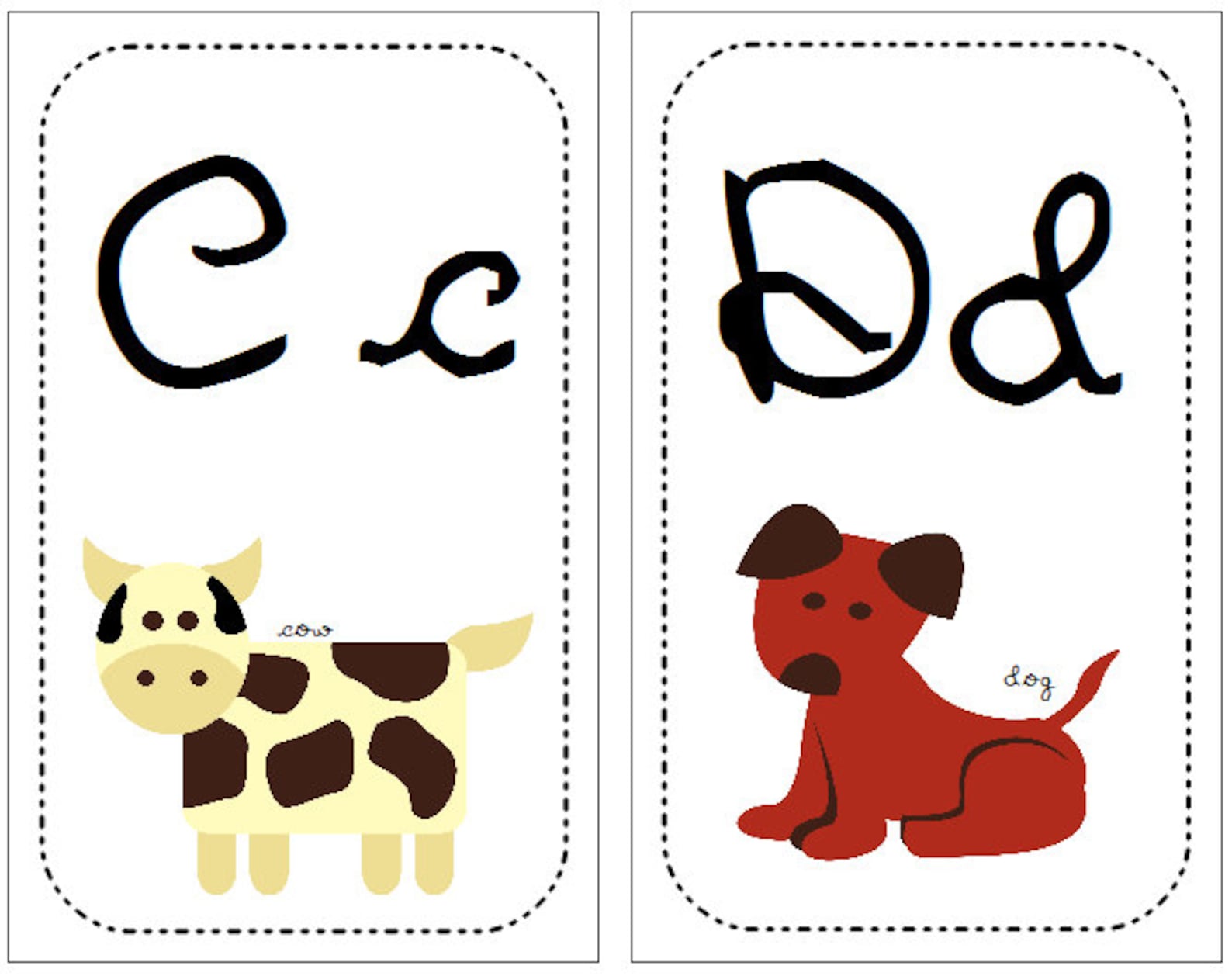Cursive Alphabet Wall Cards, Flashcards Classroom Elementary ...