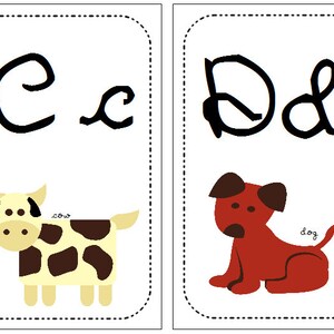 Cursive Alphabet Wall Cards, Flashcards Classroom Elementary ...
