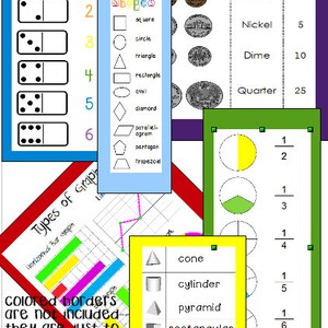 Early Elementary Math, Printable, Homeschool, Shapes, Graphing, Skip ...