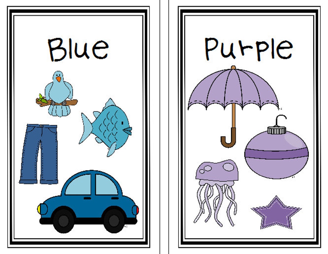 Color Wall Cards, Flashcards, Preschool, Kindergarten - Etsy