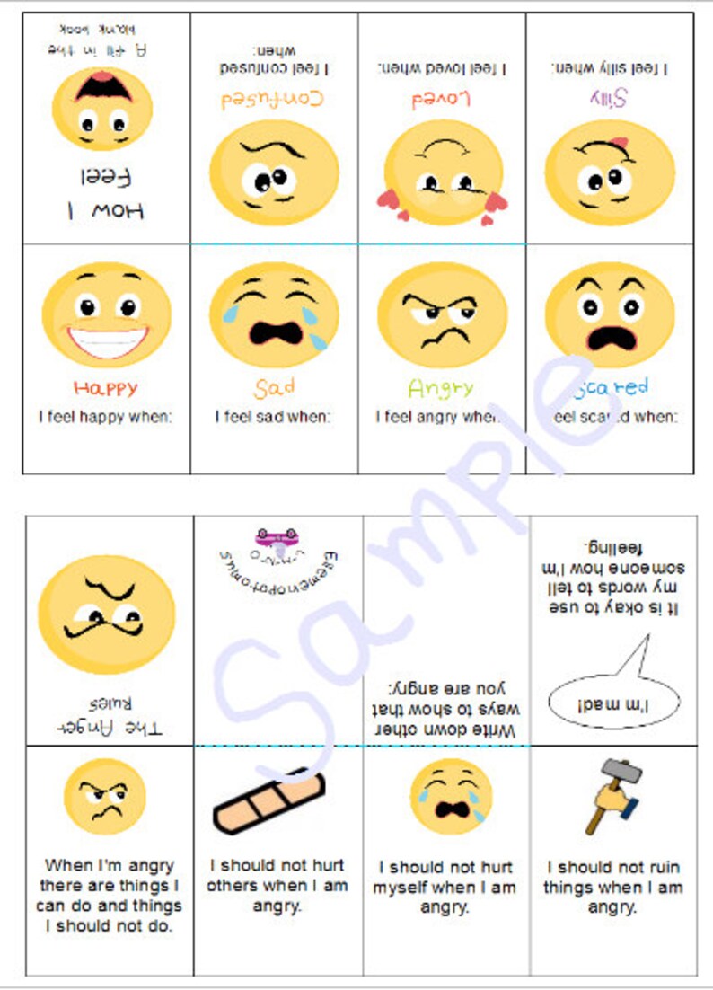 Autism, Special Needs, Feelings and Emotions Mini Books Anger ...