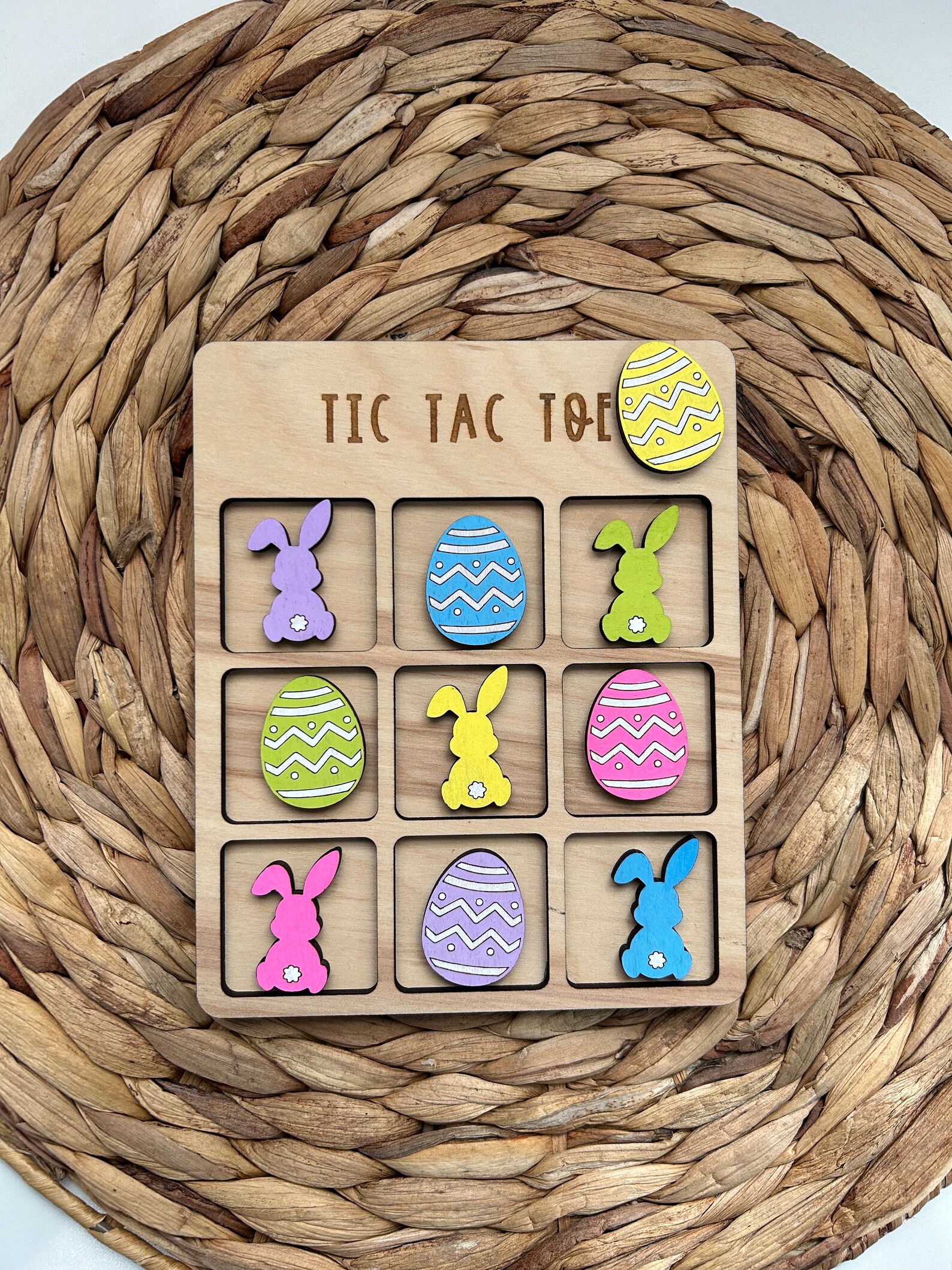 Mini Easter Tic Tac Toe/easter Tic Tac Toe Board/ Birthday Gift/ Party ...