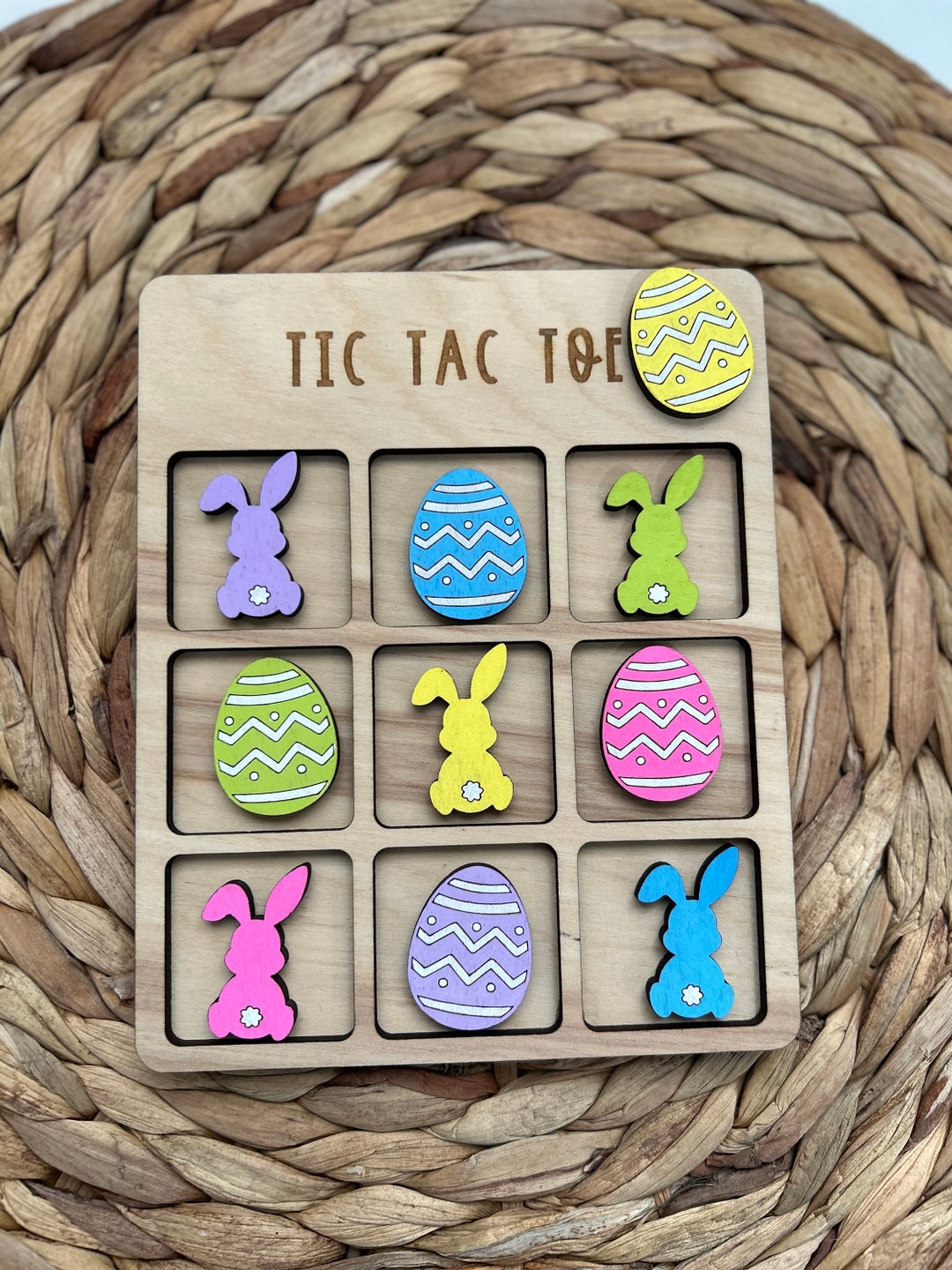 Mini Easter Tic Tac Toe/easter Tic Tac Toe Board/ Birthday Gift/ Party ...