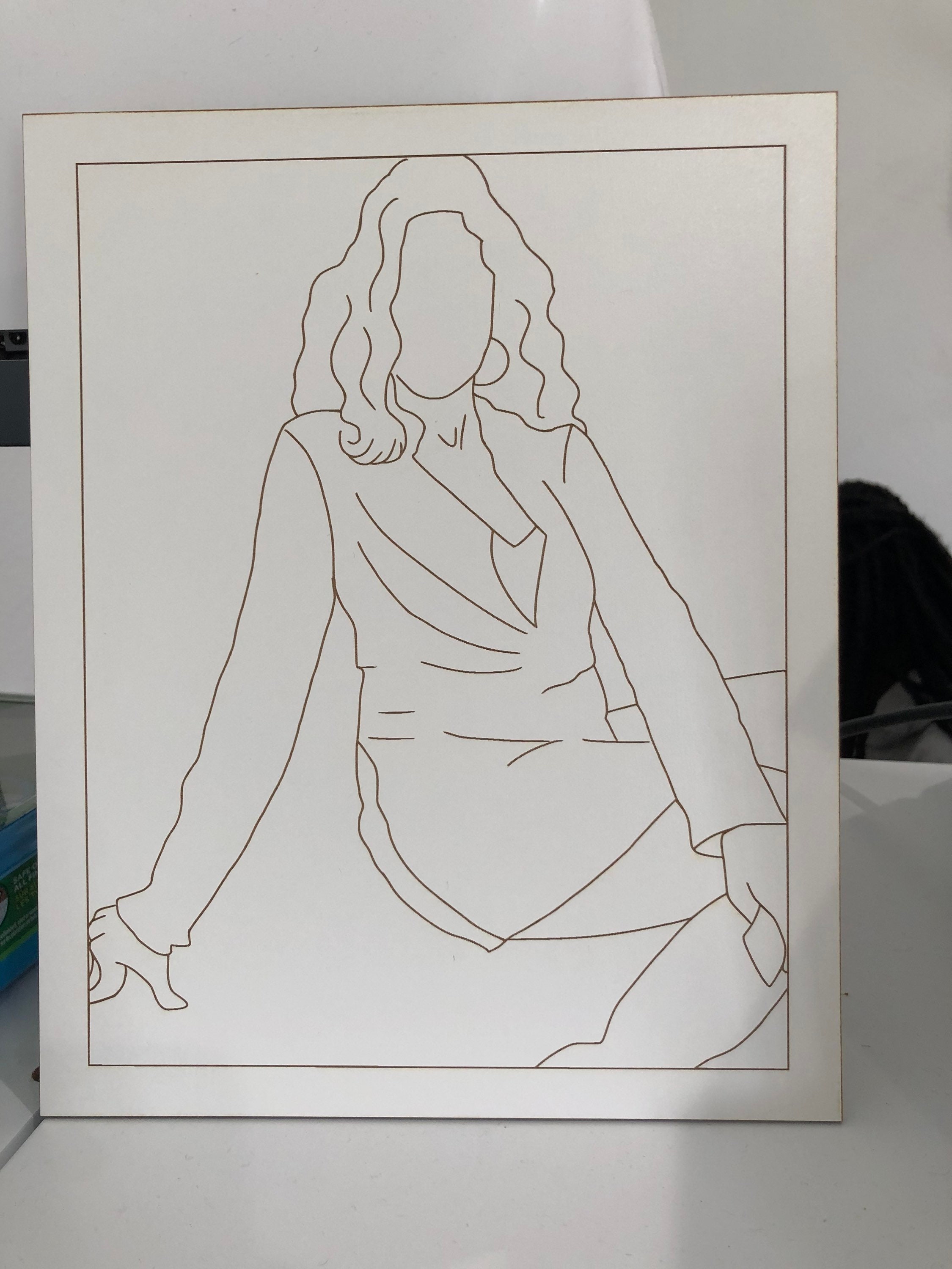 Line Art Portrait | Line Art Woodengraving| Wedding Gift | Unique Gift ...