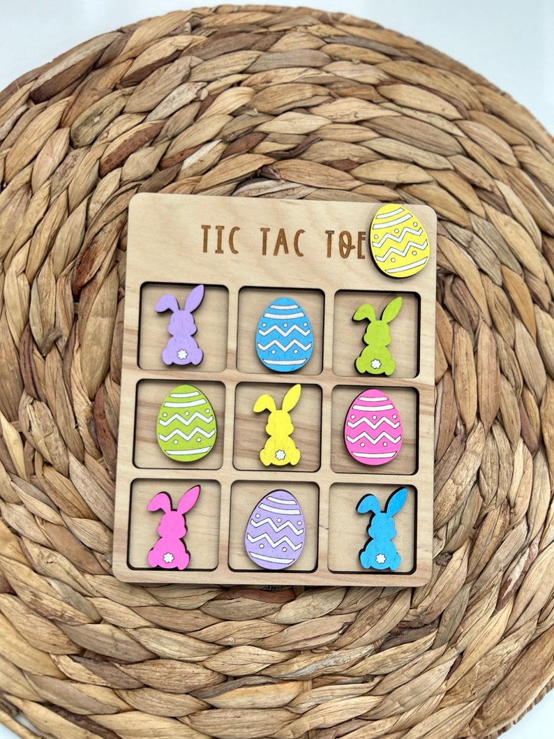 Mini Easter Tic Tac Toe/easter Tic Tac Toe Board/ Birthday Gift/ Party ...