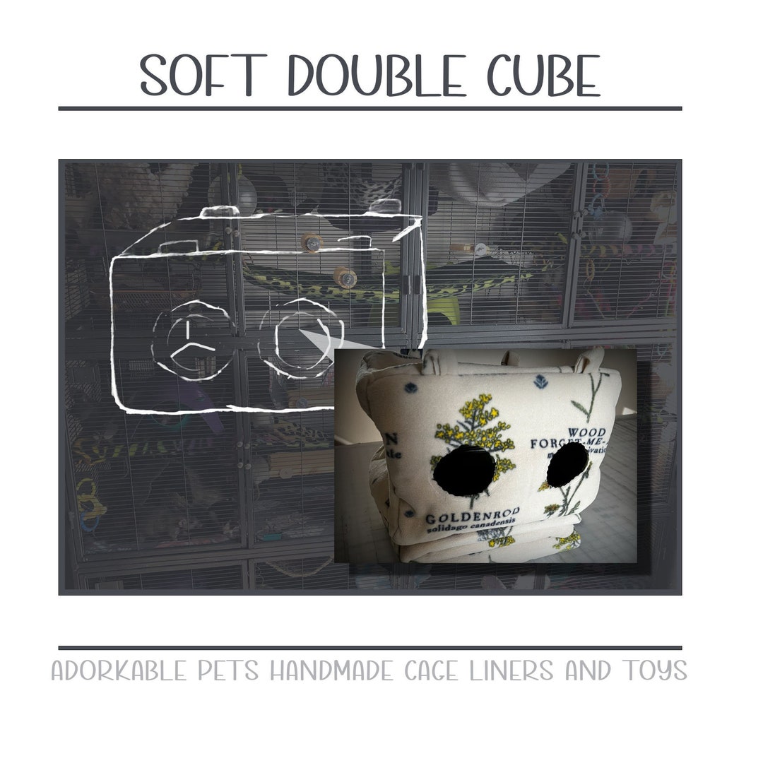 Large Double Cube for Your Exotic Pets Soft Comfy Ferret Bed Chinchilla ...