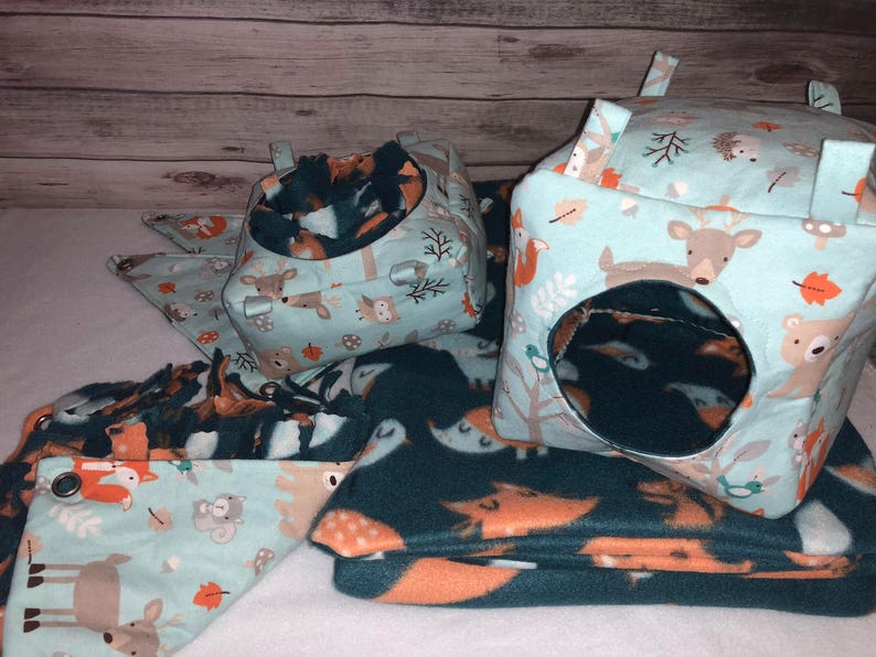 Critter Nation Cage Liner and Hammock Set, Chinchilla Rat Degu Cage ...