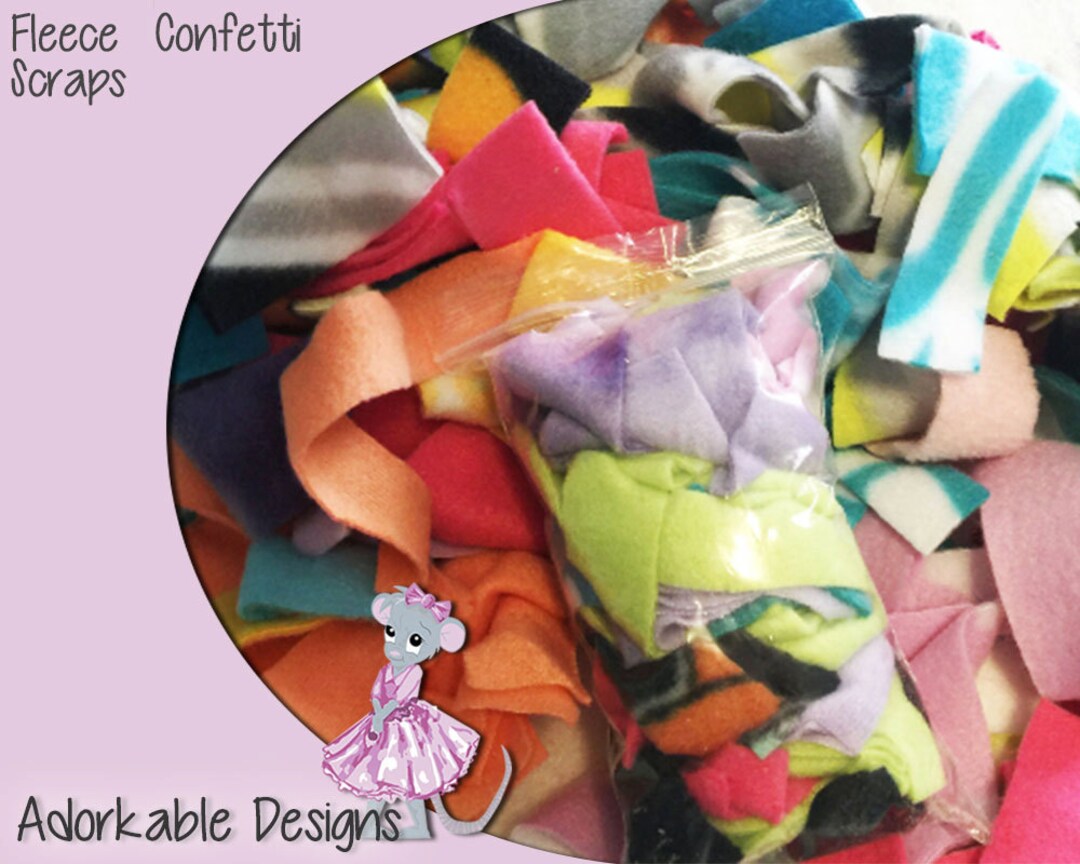 Fleece Scraps Fleece Bedding Fleece Strips Rat Toy Nesting Material Pom ...