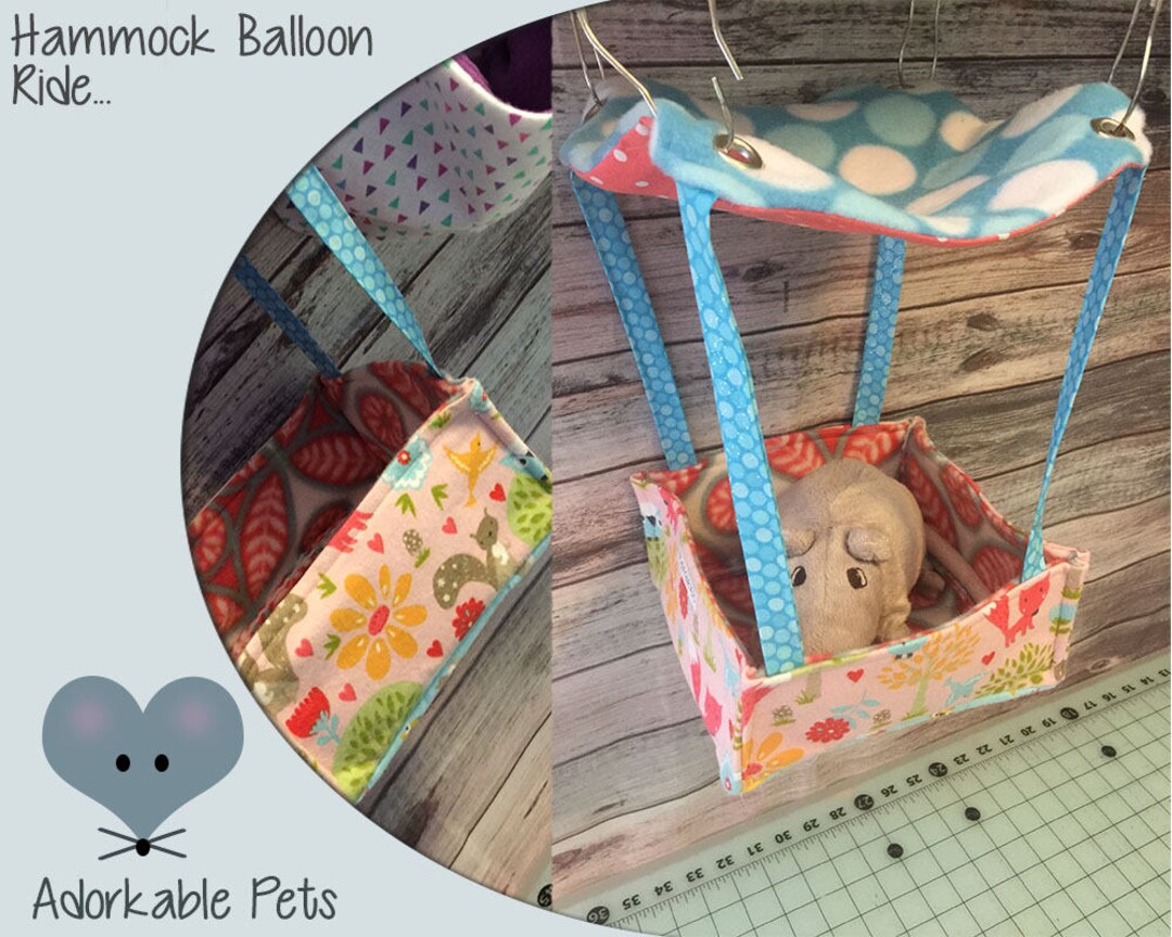 Rat Balloon Hammock, Hammock Bed Bundle. Rat Cage Set, Hanging Bed, Rat ...
