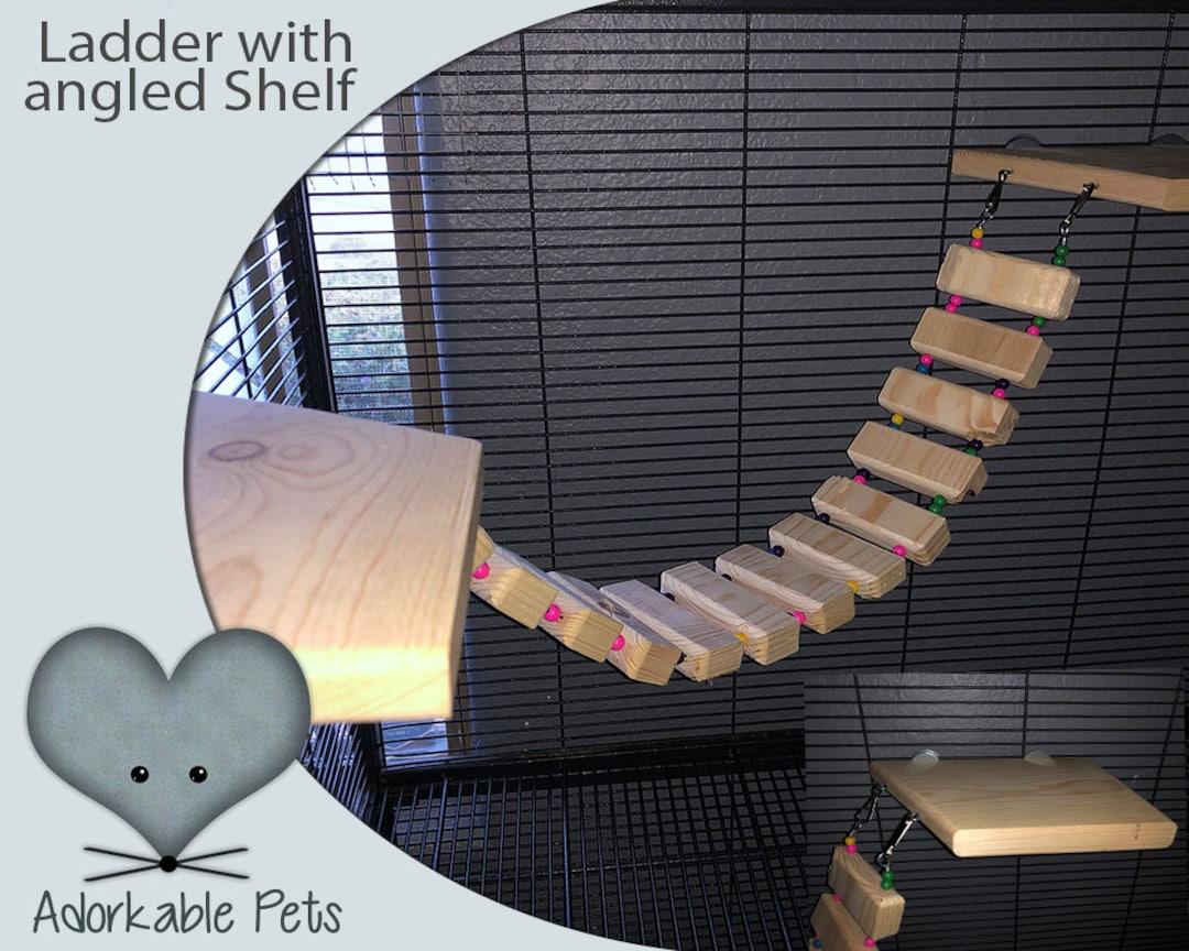 Wood Cage Ladder With Ledges: Critter Nation Accessories - Etsy