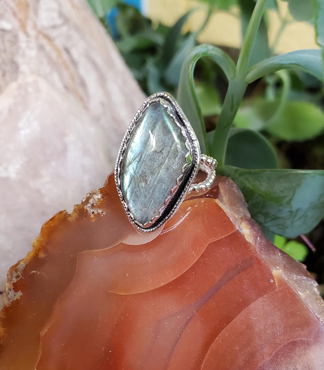 Labradorite Sterling Hand Crafted Ring Size 6 R60 - Etsy