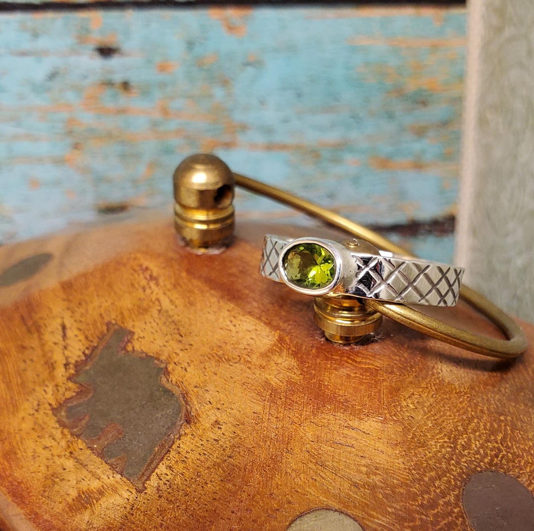 Peridot Sterling Hand Crafted Ring Size 9.5 R96 - Etsy