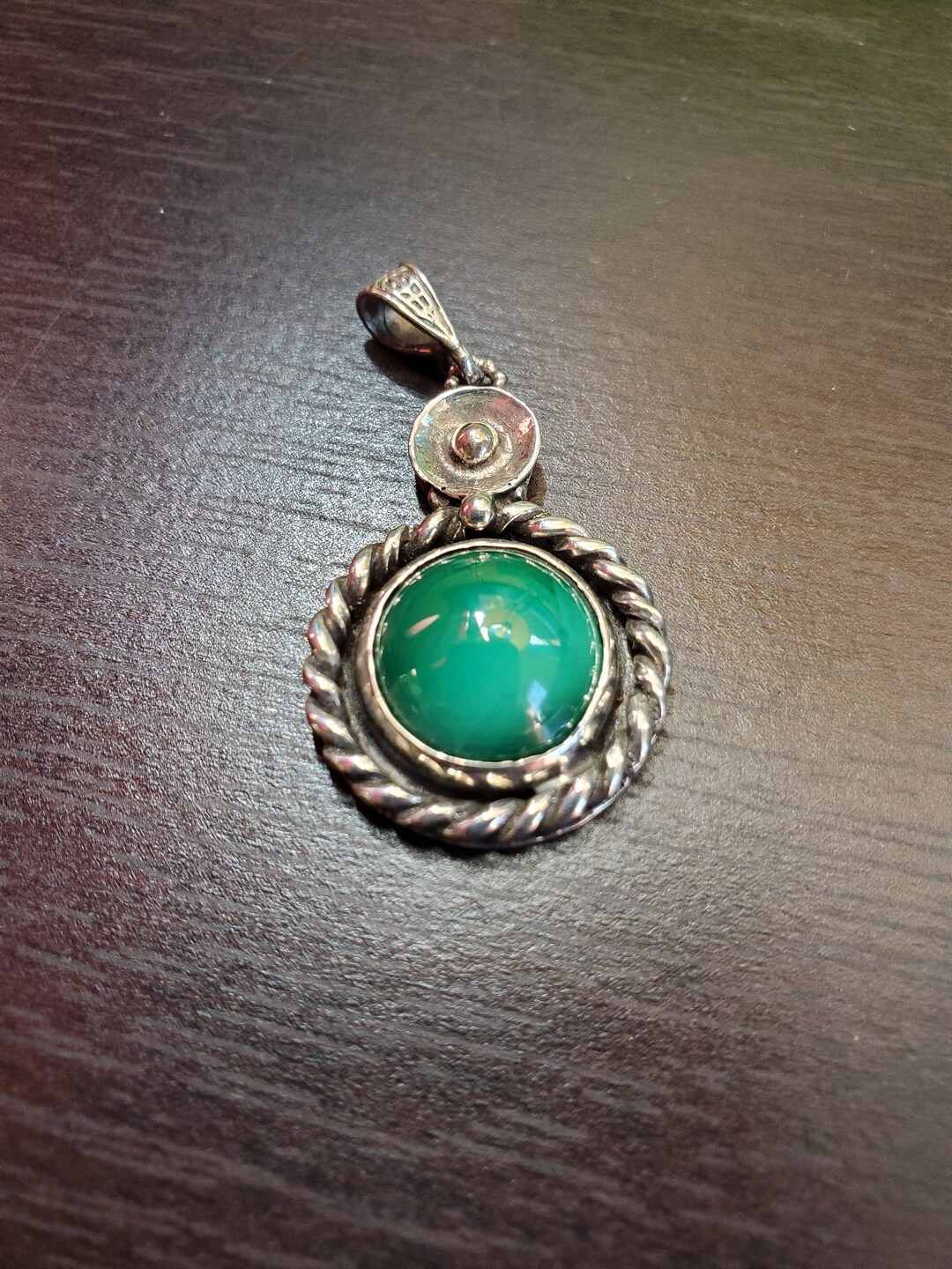 Malachite Sterling Silver Pendant, Hand Crafted. - Etsy