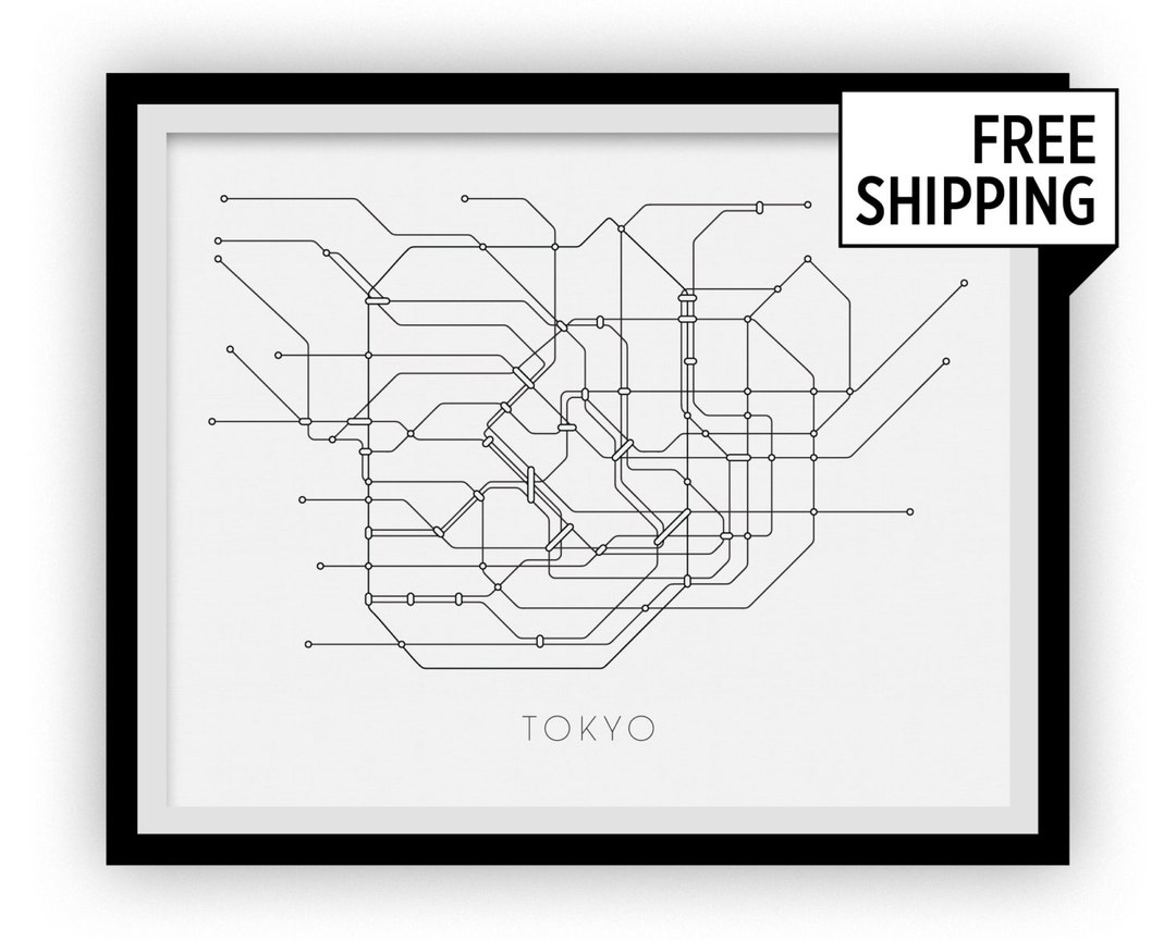 Tokyo Subway Map Print - Tokyo Metro Map Poster - Etsy