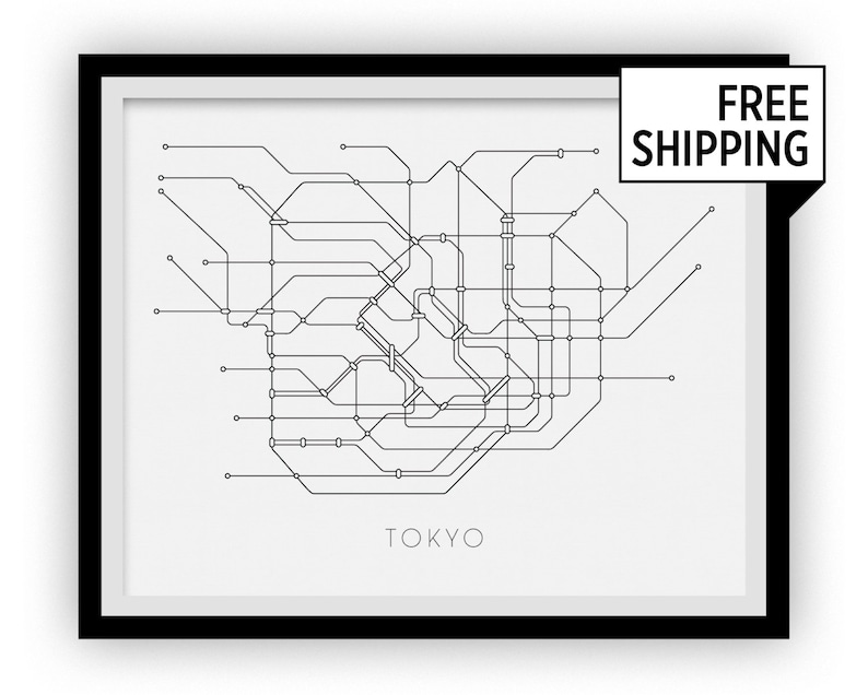 Tokyo Subway Map Print - Tokyo Metro Map Poster - Etsy