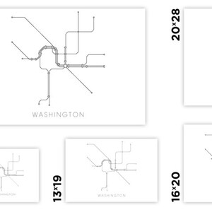 Washington Subway Map Print - Washington Metro Map Poster - Etsy
