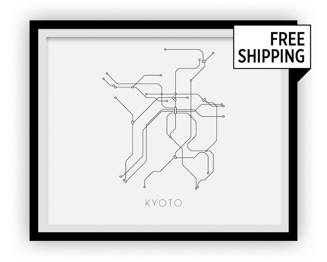 Kyoto Subway Map Print - Kyoto Metro Map Poster - Etsy