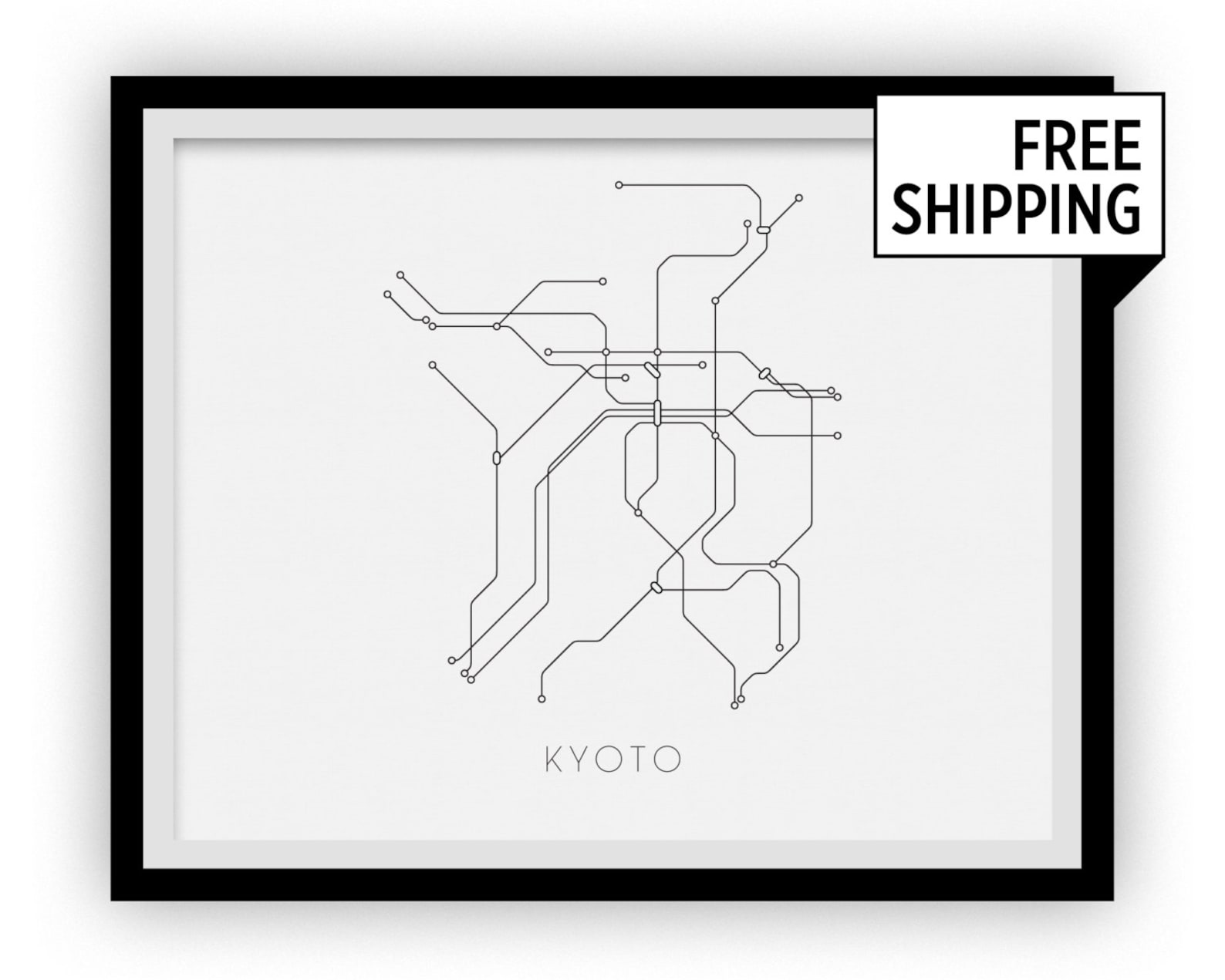 Kyoto Subway Map Print - Kyoto Metro Map Poster - Etsy