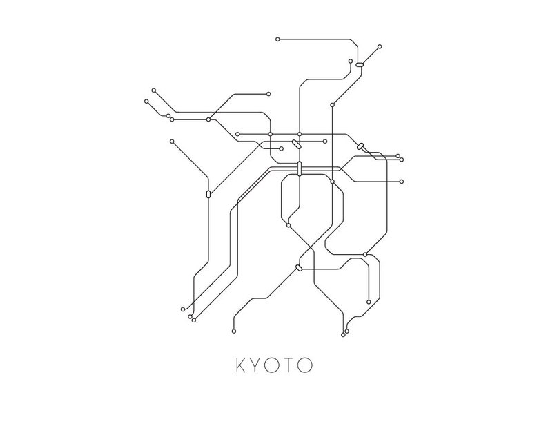 Kyoto Subway Map Print - Kyoto Metro Map Poster - Etsy
