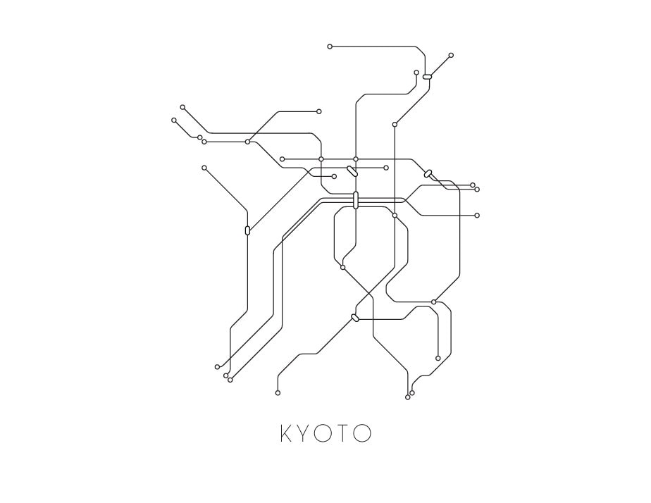 Kyoto Subway Map Print - Kyoto Metro Map Poster - Etsy
