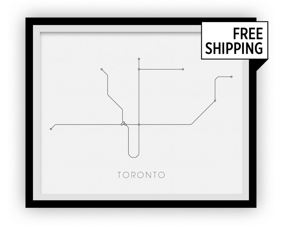 Toronto Subway Map Print - Toronto Metro Map Poster - Etsy