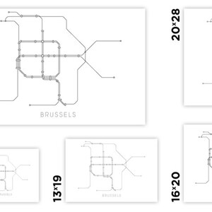 Brussels Subway Map Print Brussels Metro Map Poster | Etsy