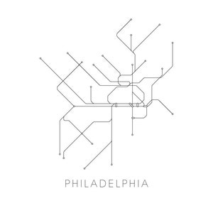 Philadelphia Subway Map Print - Philadelphia Metro Map Poster - Etsy