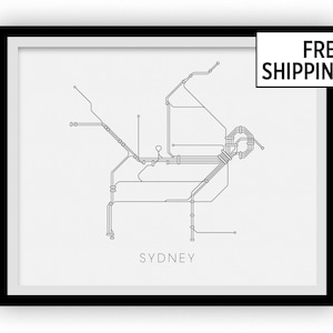 Sydney Subway Map Print - Sydney Metro Map Poster - Etsy