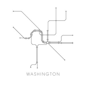 Washington Subway Map Print - Washington Metro Map Poster - Etsy