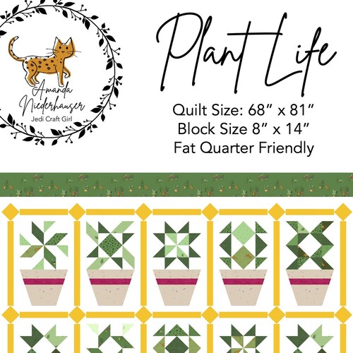 Plant Life Quilt Pattern PAPER - Etsy