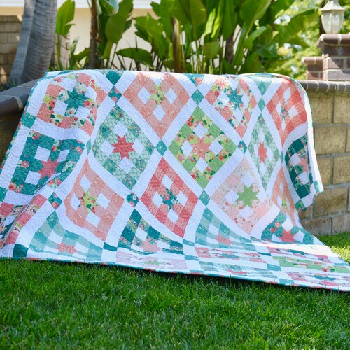 Country Flowers Digital PDF Quilt Pattern Wall Hanging Table - Etsy