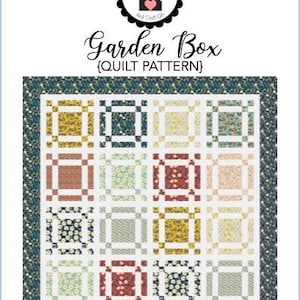 Garden Box PDF Quilt Pattern, Fat Quarter Quilt Pattern, Digital Quilt ...