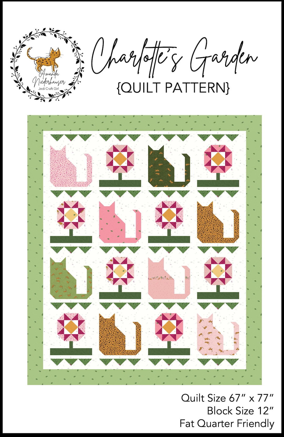 Charlotte's Garden Quilt Pattern PDF for Instant Download - Etsy