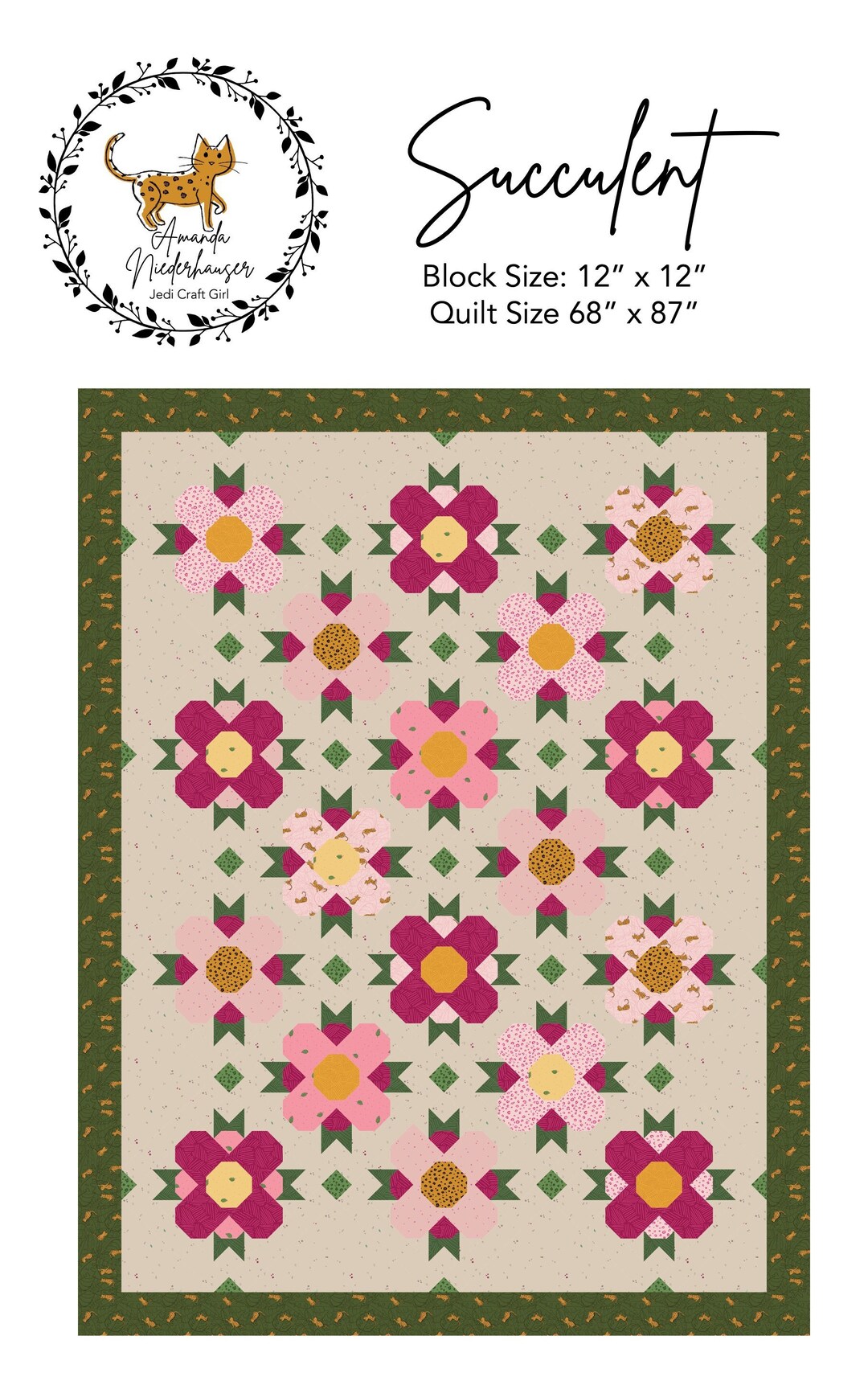 Succulent Quilt Paper Pattern - Etsy