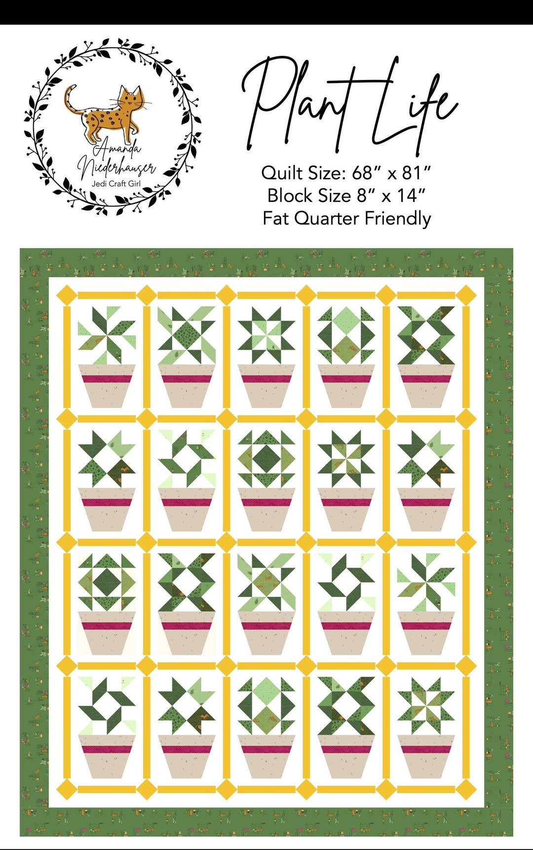 Plant Life Quilt Pattern PAPER - Etsy
