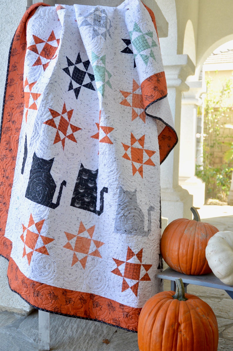 Scaredy Cat Quilt Pattern PDF With Bonus GHOST Pattern - Etsy