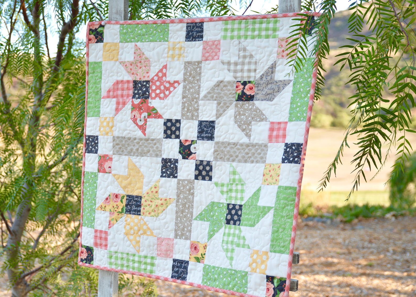 Country Flowers Digital PDF Quilt Pattern, Wall Hanging, Table Quilt - Etsy