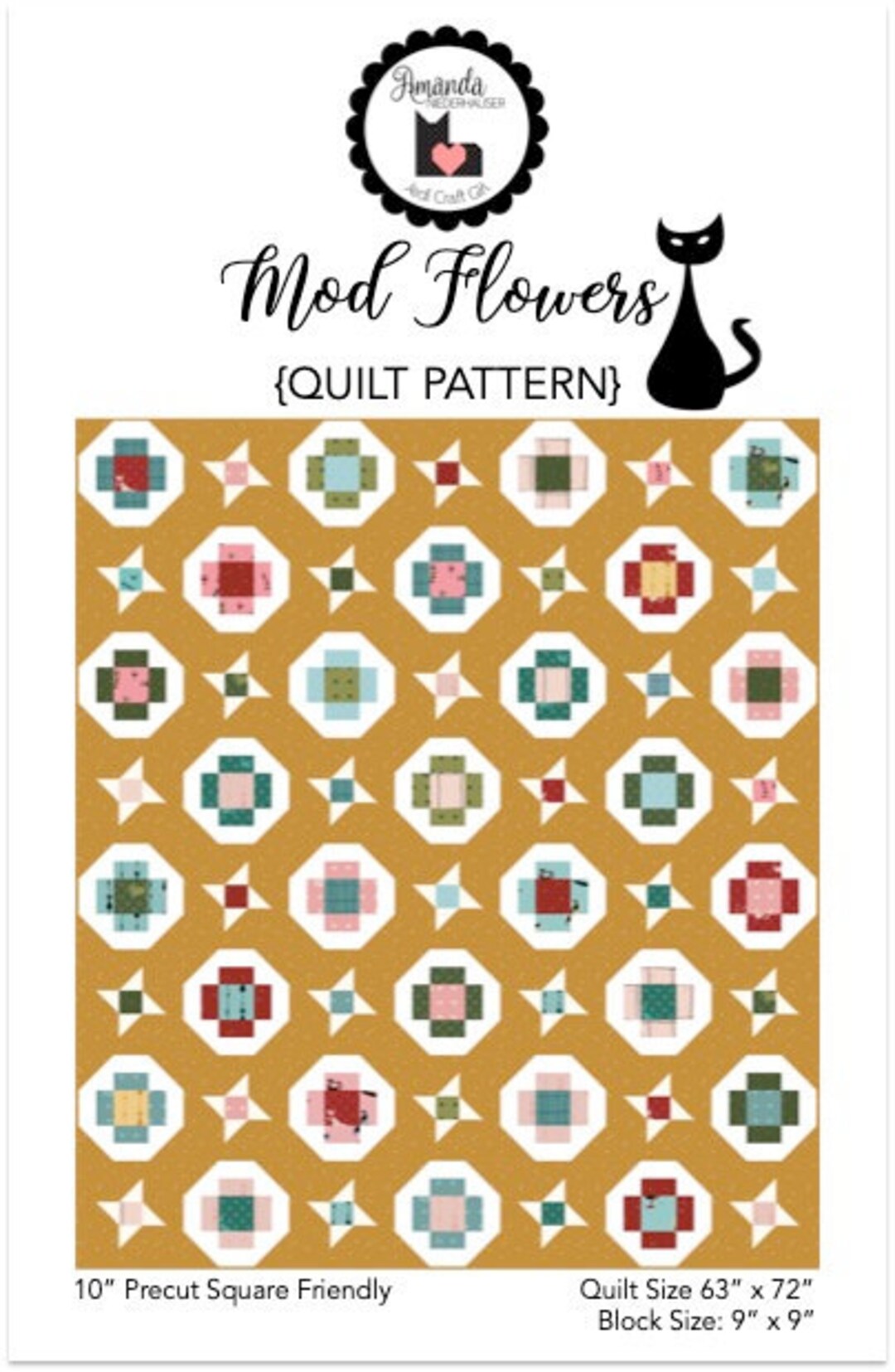 Mod Flowers PDF Quilt Pattern - Etsy