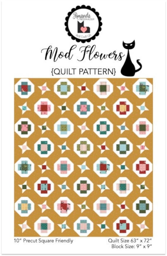 Mod Flowers PDF Quilt Pattern | Etsy