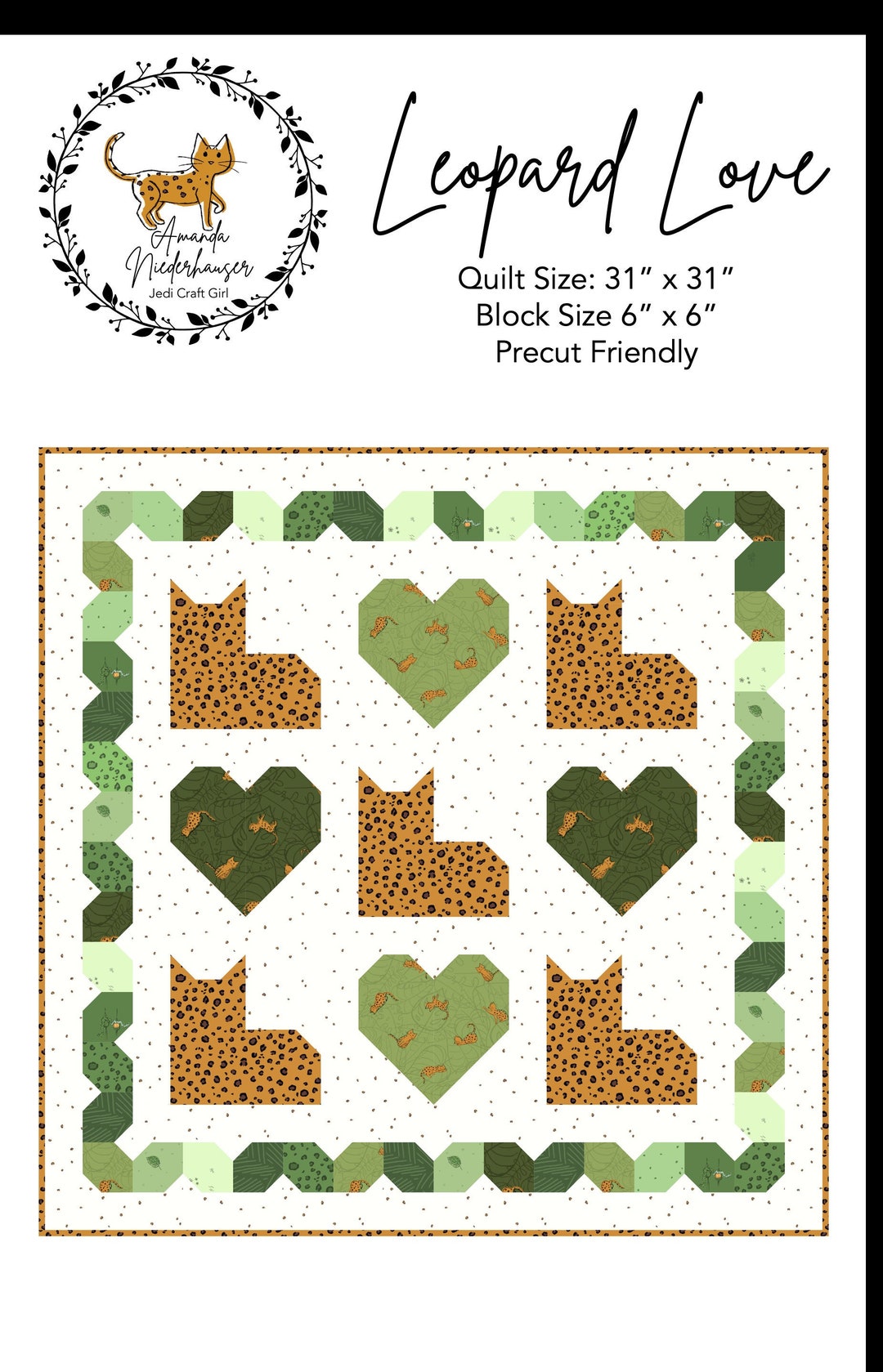 Leopard Love PDF Quilt Pattern - Etsy